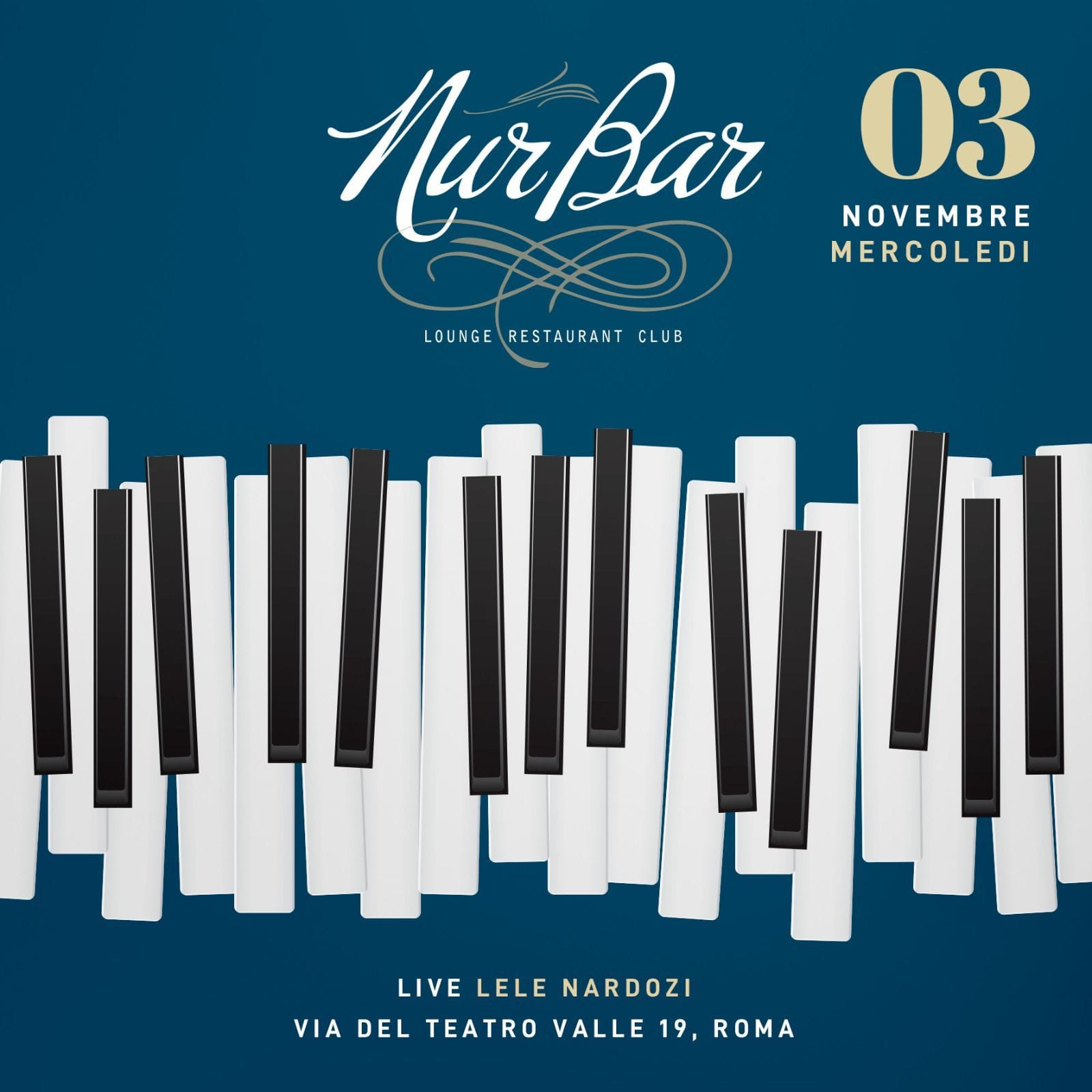 NUR Bar Roma mercoledì 1 dicembre 2021 Piano Bar